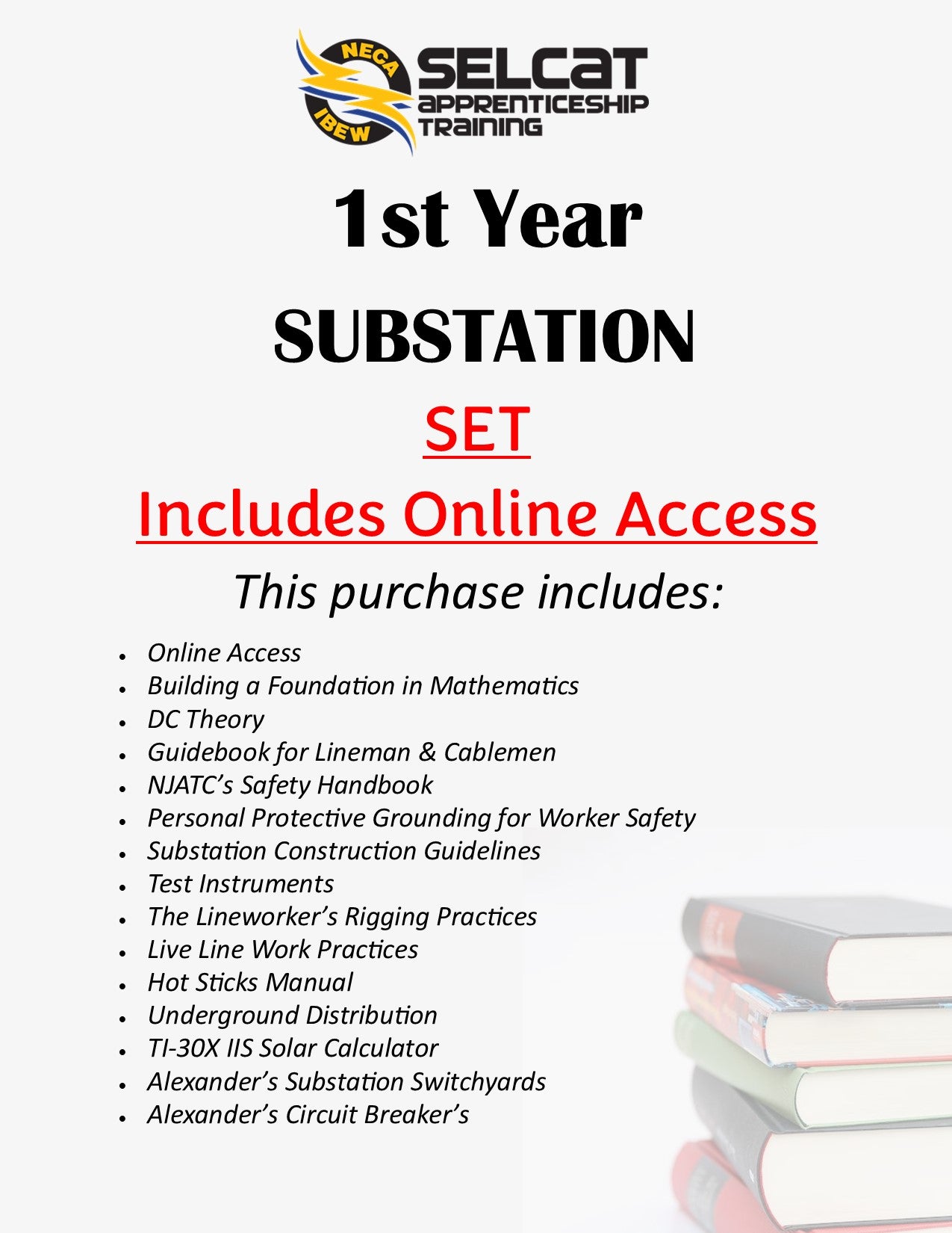 1st Year Substation Book Set--Includes Online Access – SELCAT ...